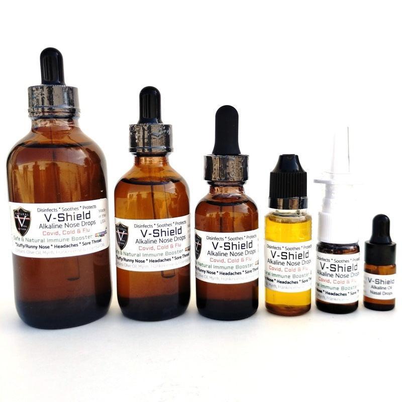 V-Shield antiviral super alkaline nasal defense drops